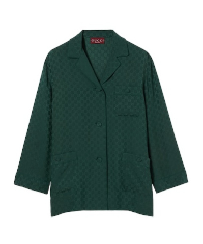 GUCCI Gucci GG Jacquard Silk Shirt